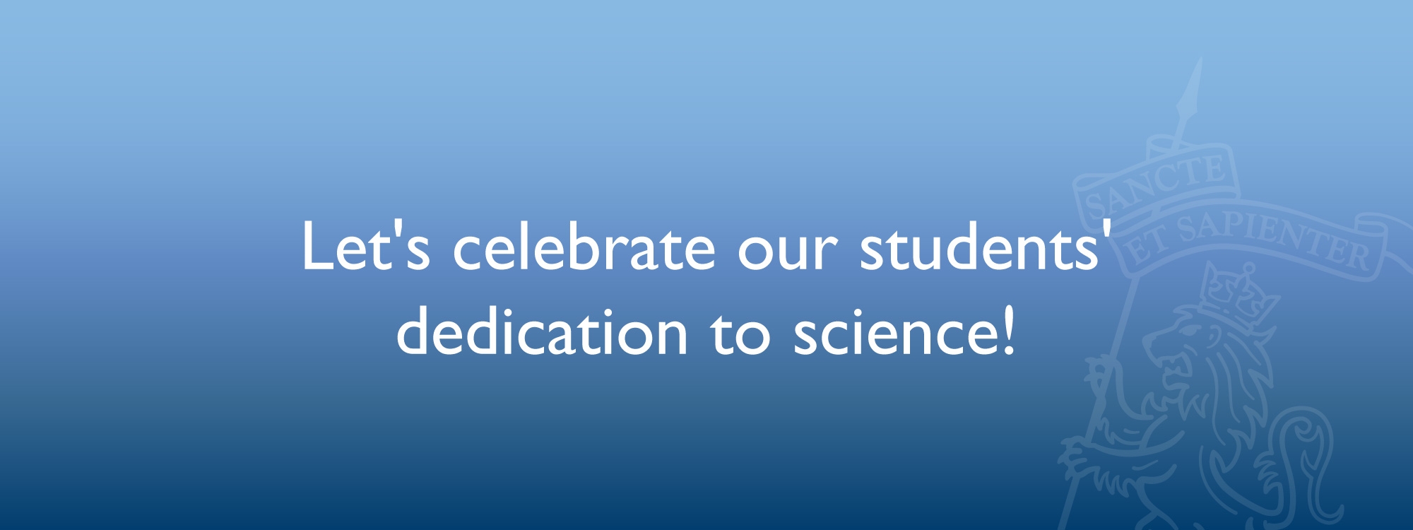 Let's celebrate our students' dedication to science! | King's College ...